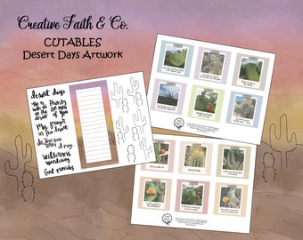 Desert Days Printable Verse Cards 3x3 Inches creative Faith | Etsy