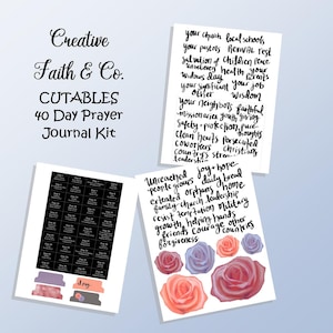 Bible Journaling Printable - 40 Day Printable Prayer Journal - Lent ...