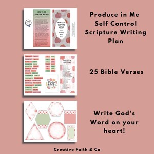 Scripture Writing Plan - Fruit of the Spirit: SELF CONTROL - Bible ...