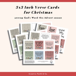 Gifts of Advent Printable Verse Cards 3x3 Inches (creative Faith ...