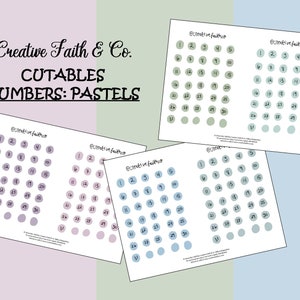 Pastels Numbers Printable- Calendar Happy Planner Printable-agenda ...