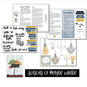 Bible Journaling Printable Devotion Kit - Seasons of Prayer: WINTER ...