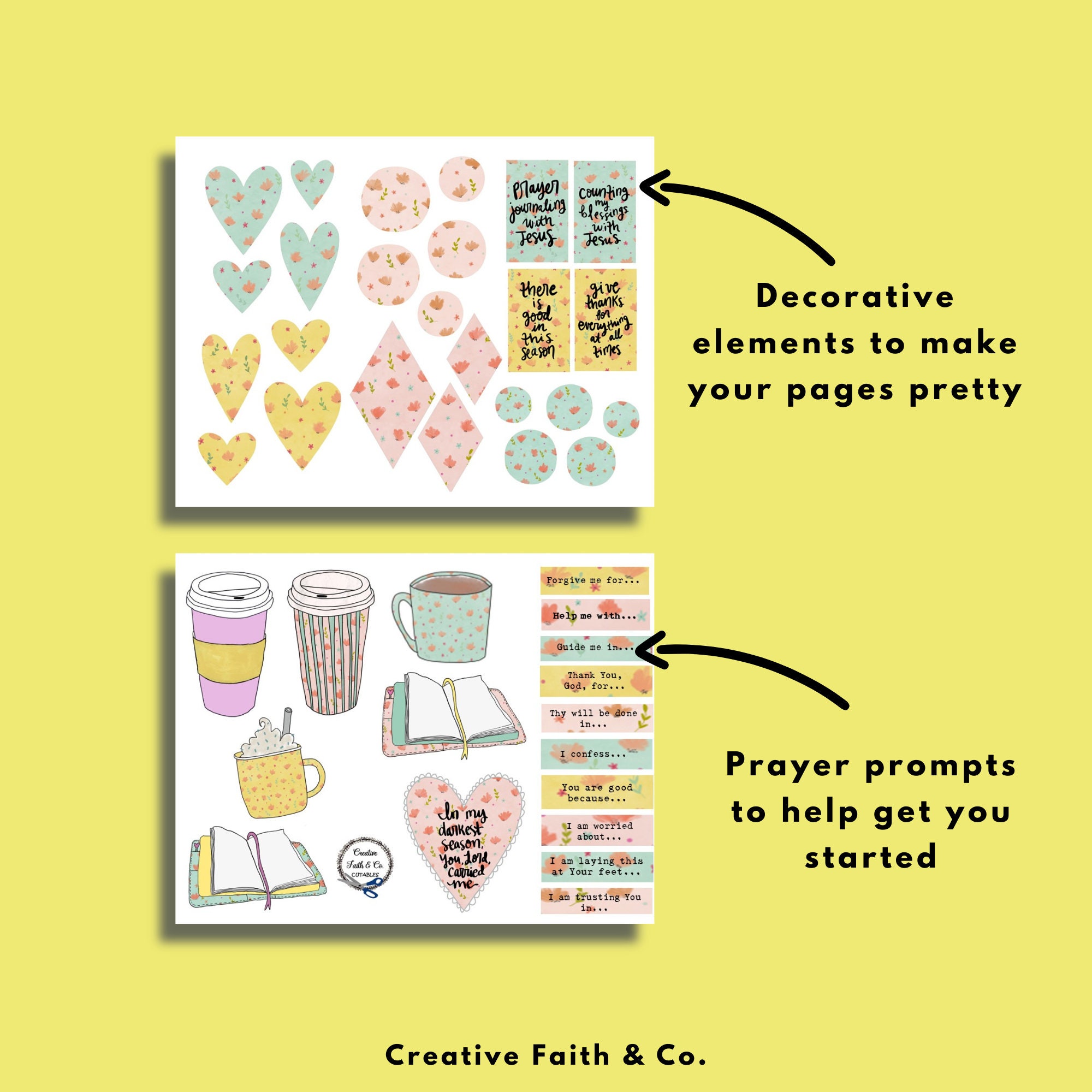 Prayer & Gratitude Journal Summer Floral Bible Journaling - Etsy