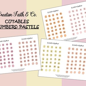 Pastels Numbers Printable- Calendar Happy Planner Printable-agenda ...