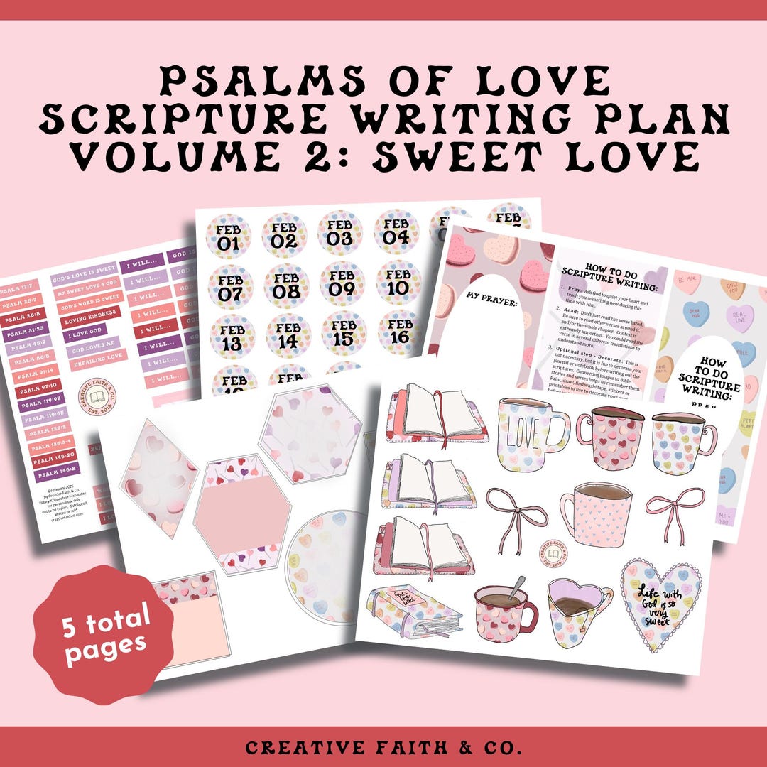 Psalms of Love Scripture Writing Plan: Volume 2 SWEET LOVE - Bible ...