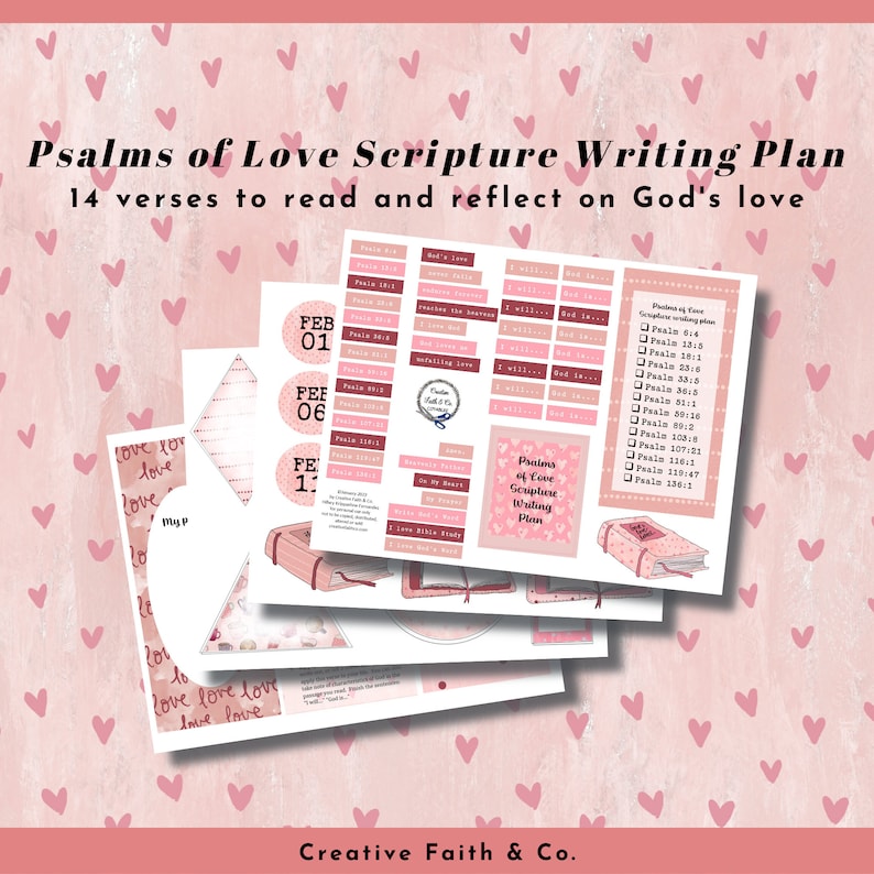 Psalms of Love Scripture Writing Plan Bible Journaling - Etsy