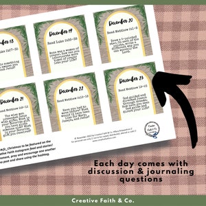 The Birth of Jesus Printable Verse Cards Advent Scripture Reading Plan ...