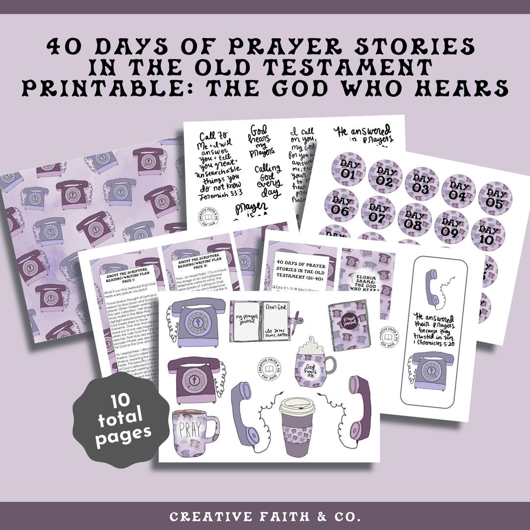 40 Days of Prayer Stories in the Old Testament | Traveler’s Notebook ...