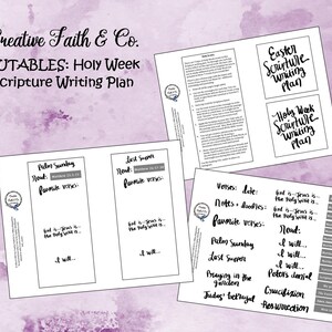 Holy Week Scripture Writing Plan - Easter Scripture Writing Plan ...