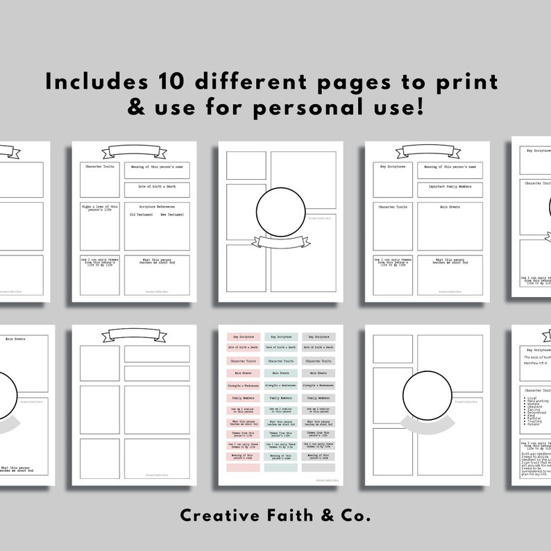 Bible Character Profile Printable | Bible Study Printables | How to ...