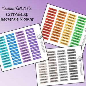 Rectangle Months Printable-calendar Happy Planner Printable-agenda ...