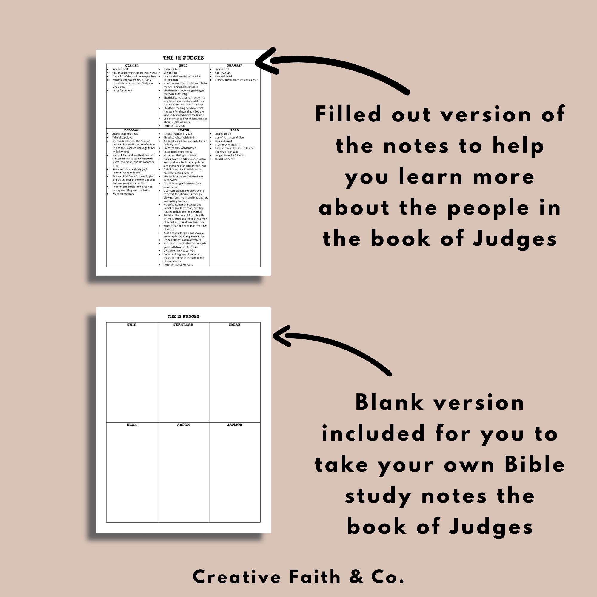 The Book of Judges Bible Study Notes Printable | How to Study the Bible ...