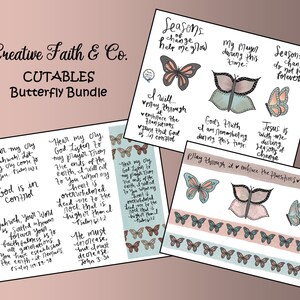 Butterfly Bundle - Bible Journaling Verse Cards Patterned Papers ...