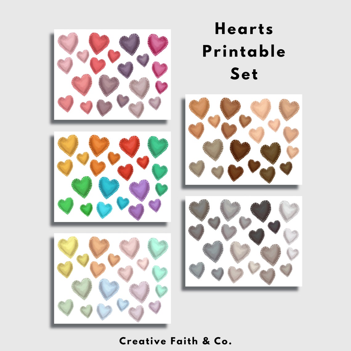 Hearts & God's Love Printable (creative Faith Cutables) - Etsy