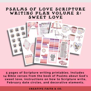 Psalms of Love Scripture Writing Plan: Volume 2 SWEET LOVE - Bible ...