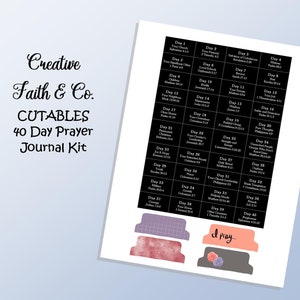 Bible Journaling Printable - 40 Day Printable Prayer Journal - Lent ...