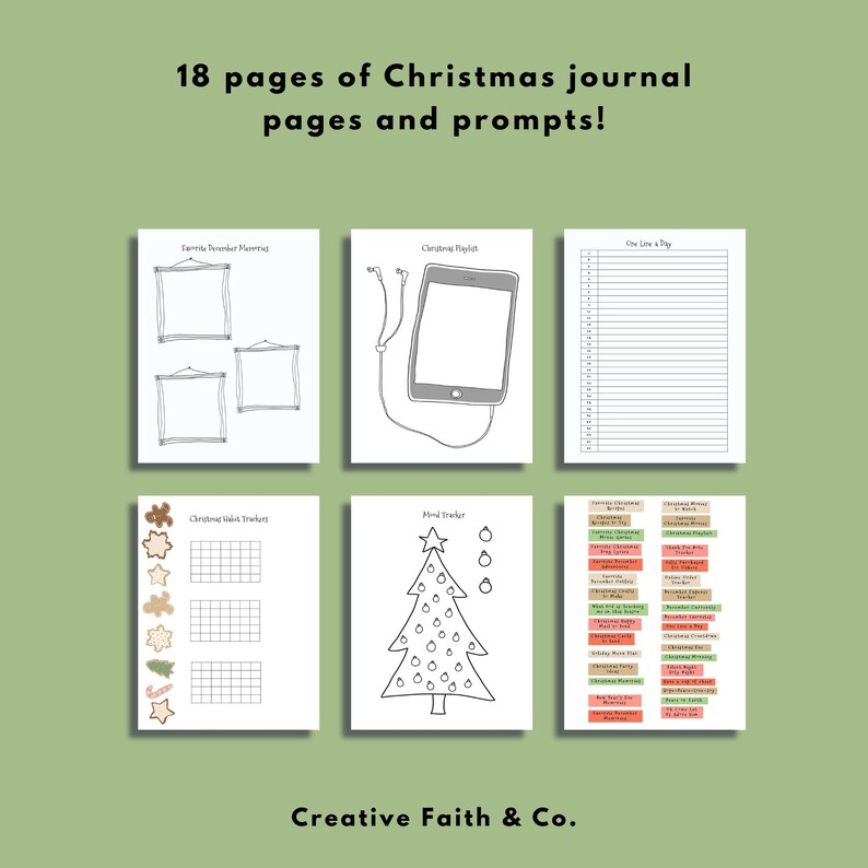 Christmas Guided Journal Printable | Holiday Printable Planner - Etsy