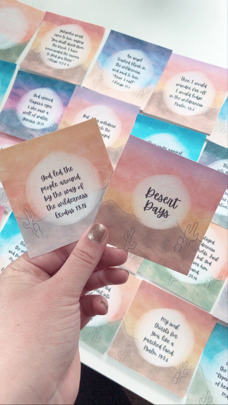 Desert Days Printable Verse Cards 3x3 Inches creative Faith - Etsy