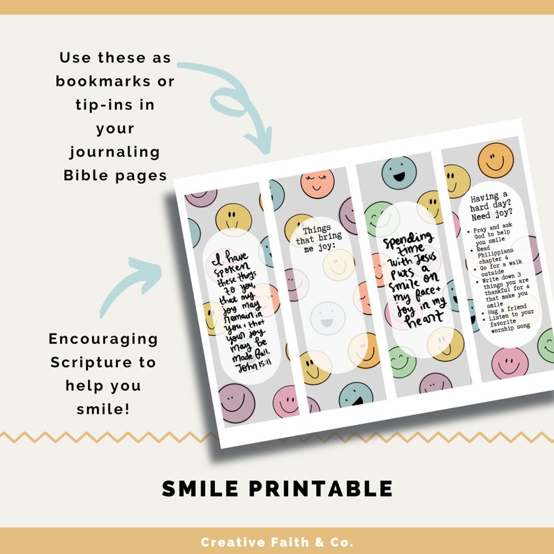 Smile Printable Devotion Bible Study Scripture Writing - Etsy