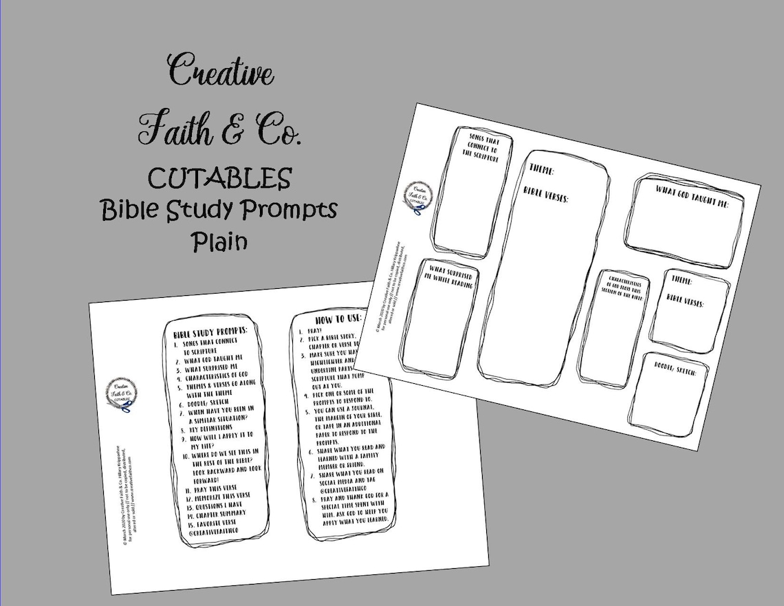 How to Study the Bible - Plain Bible Journaling Prompts Printable ...