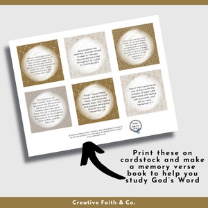 Fasting Printable Verse Cards 3x3 Inches creative Faith Cutables - Etsy