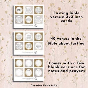 Fasting Printable Verse Cards 3x3 Inches (creative Faith Cutables) - Etsy