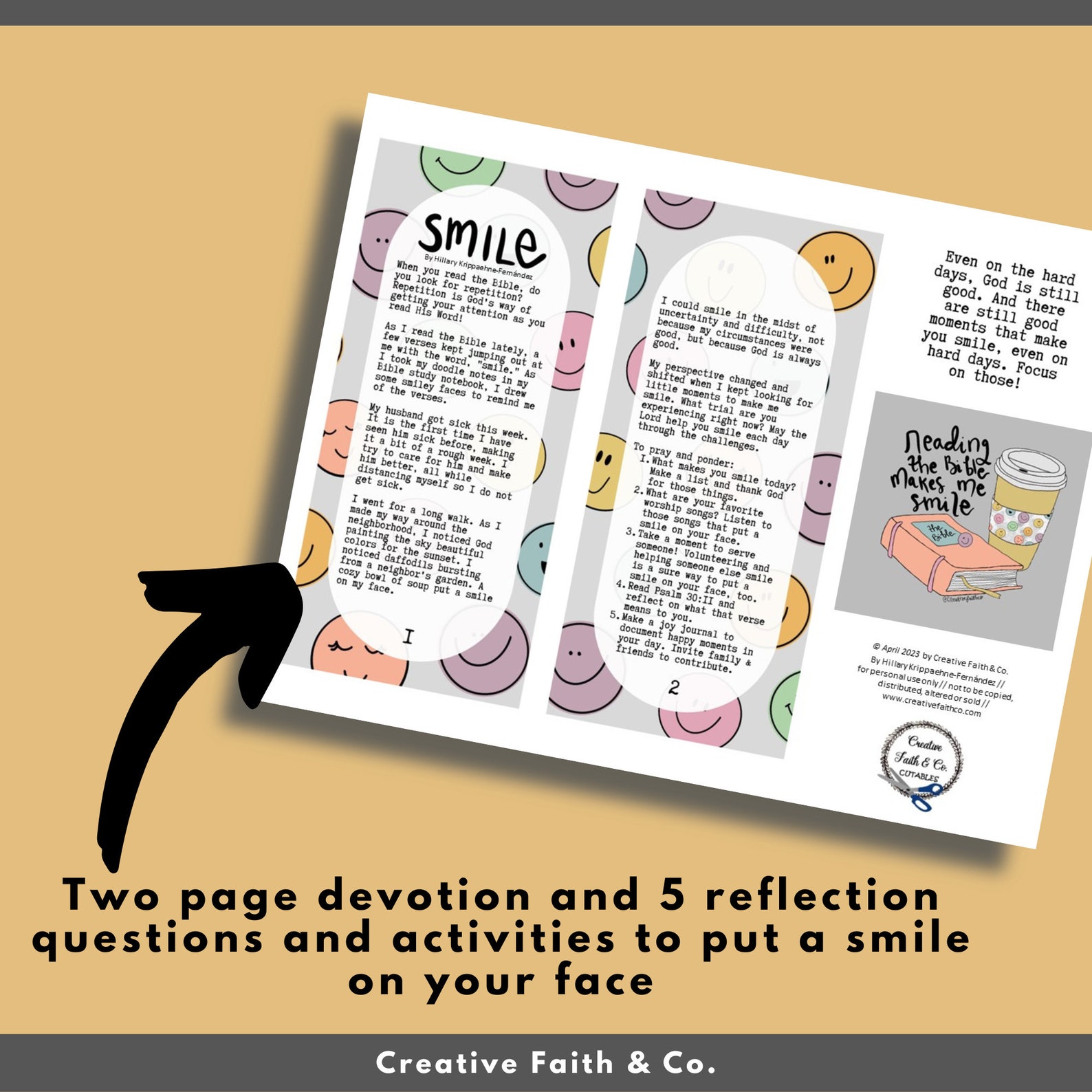 Smile Printable Devotion Bible Study Scripture Writing Plan Bible ...