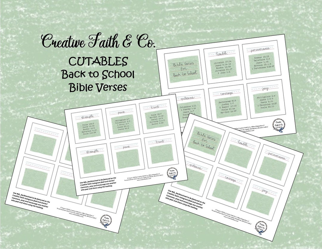 Bible Journaling Printable - Back to School Bible Verses (creative ...