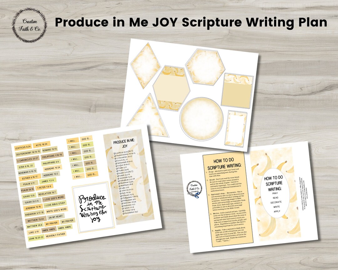 Scripture Writing Plan - Fruit of the Spirit: JOY - Bible Journaling ...