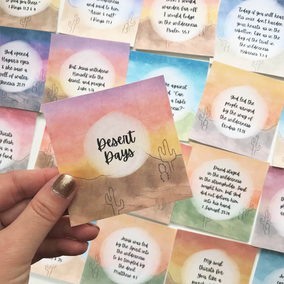 Desert Days Printable Verse Cards 3x3 Inches (creative Faith Cutables ...