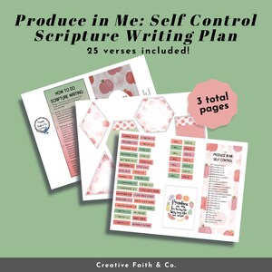 Scripture Writing Plan - Fruit of the Spirit: SELF CONTROL - Bible ...