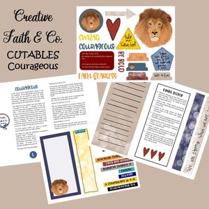 Bible Journaling Printable Devotion Kit - Courageous (creative Faith ...
