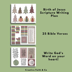 The Birth of Jesus Scripture Writing & Reading Plan - Christmas - Bible ...