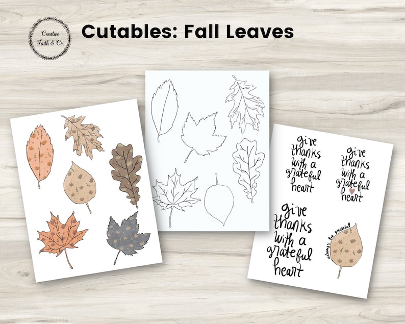 Fall Leaves Bible Journaling Printable Devotion Kit - Etsy