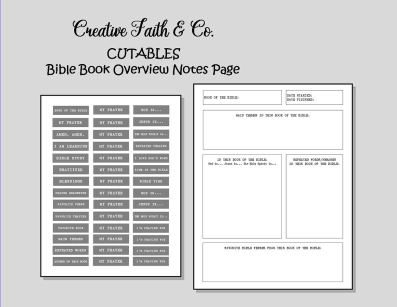 Bible Book Overview Notes Page | Bible Journaling Printable | How to ...