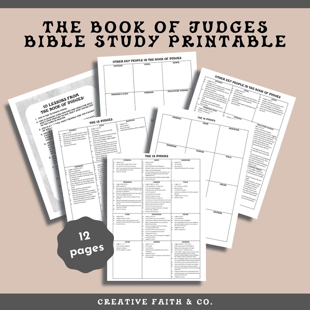 The Book of Judges Bible Study Notes Printable | How to Study the Bible ...