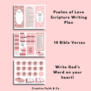 Psalms of Love Scripture Writing Plan: Volume 1 - Bible Journaling ...
