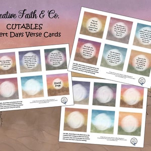 Desert Days Printable Verse Cards 3x3 Inches (creative Faith Cutables ...