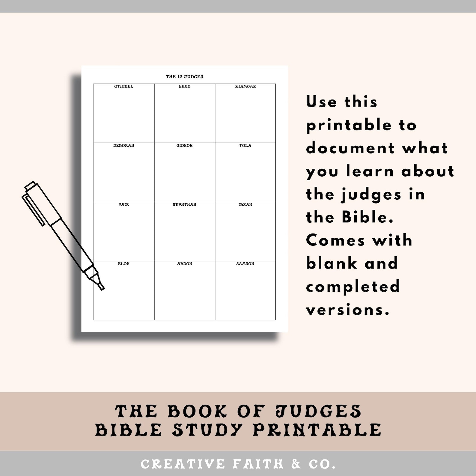The Book of Judges Bible Study Notes Printable | How to Study the Bible ...