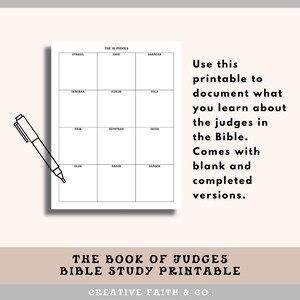 The Book of Judges Bible Study Notes Printable | How to Study the Bible ...