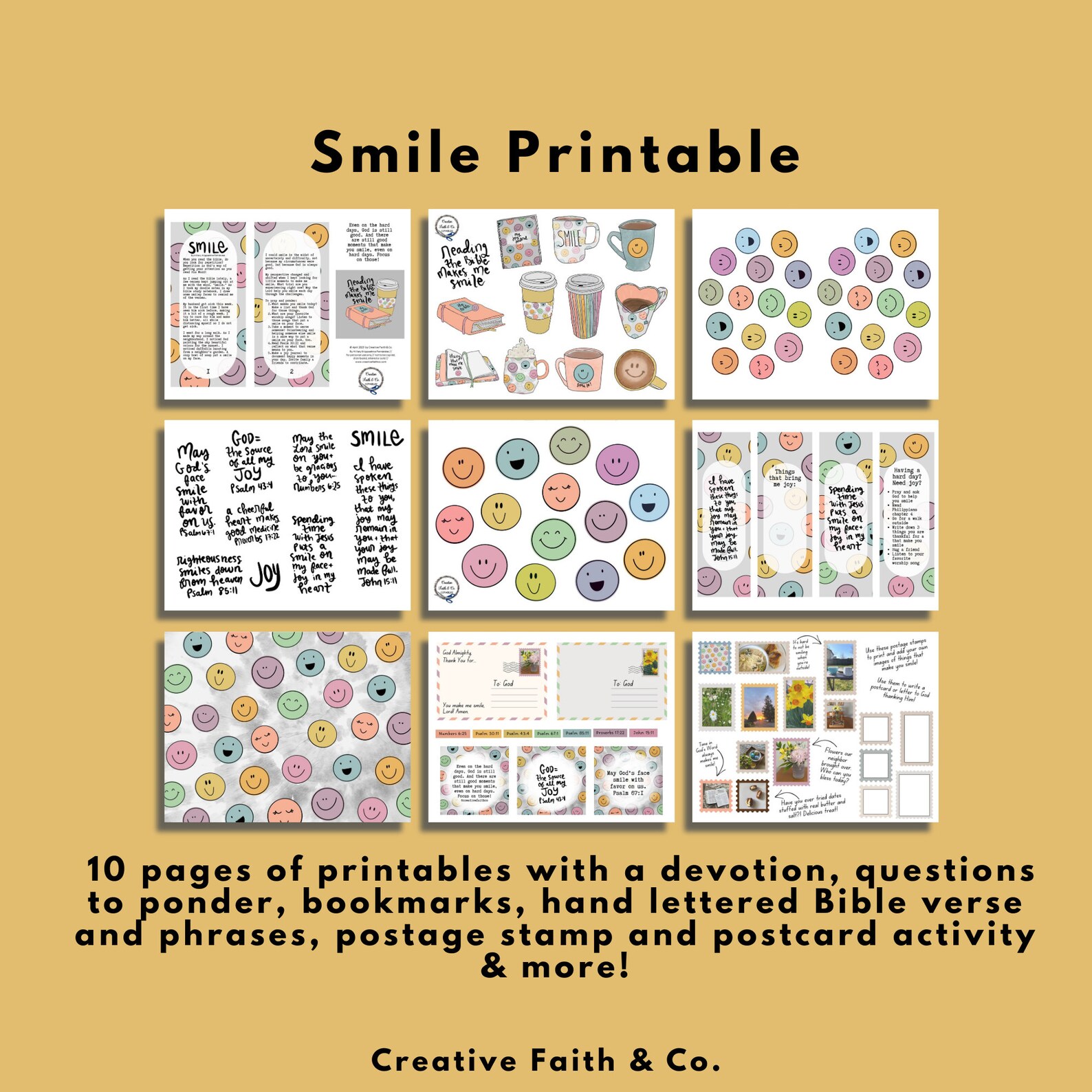 Smile Printable Devotion Bible Study Scripture Writing Plan Bible ...