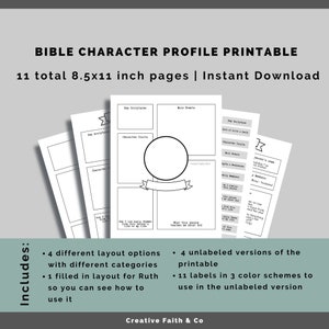 Bible Character Profile Printable | Bible Study Printables | How to ...