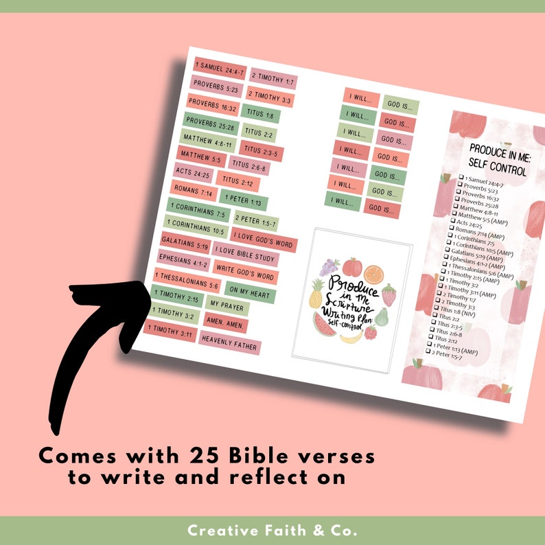 Scripture Writing Plan - Fruit of the Spirit: SELF CONTROL - Bible ...