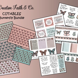 Butterfly Bundle - Bible Journaling Verse Cards Patterned Papers ...