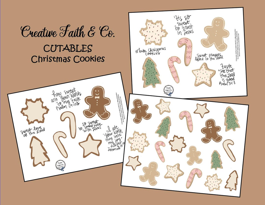 Bible Journaling Printable Kit - Christmas Cookies (creative Faith ...