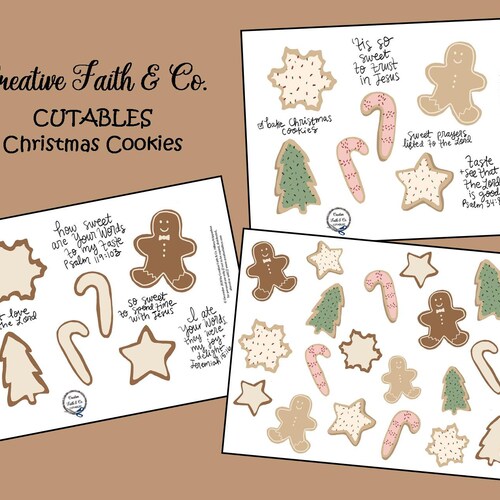 Bible Journaling Printable Kit Christmas Cookies creative - Etsy