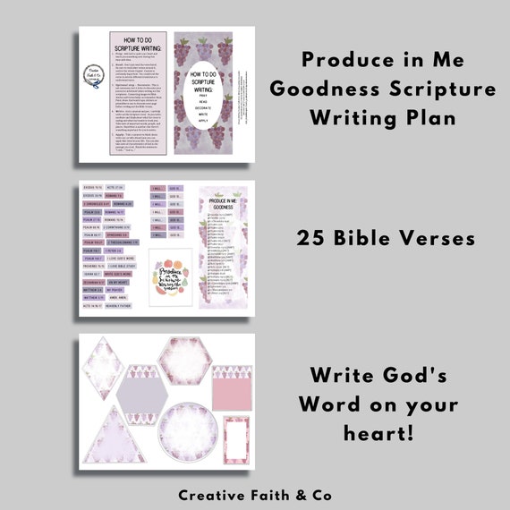 Fruit Of The Spirit Scripture Writing Plan