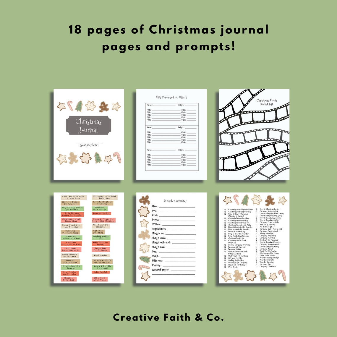 Christmas Guided Journal Printable Holiday Printable Planner - Etsy