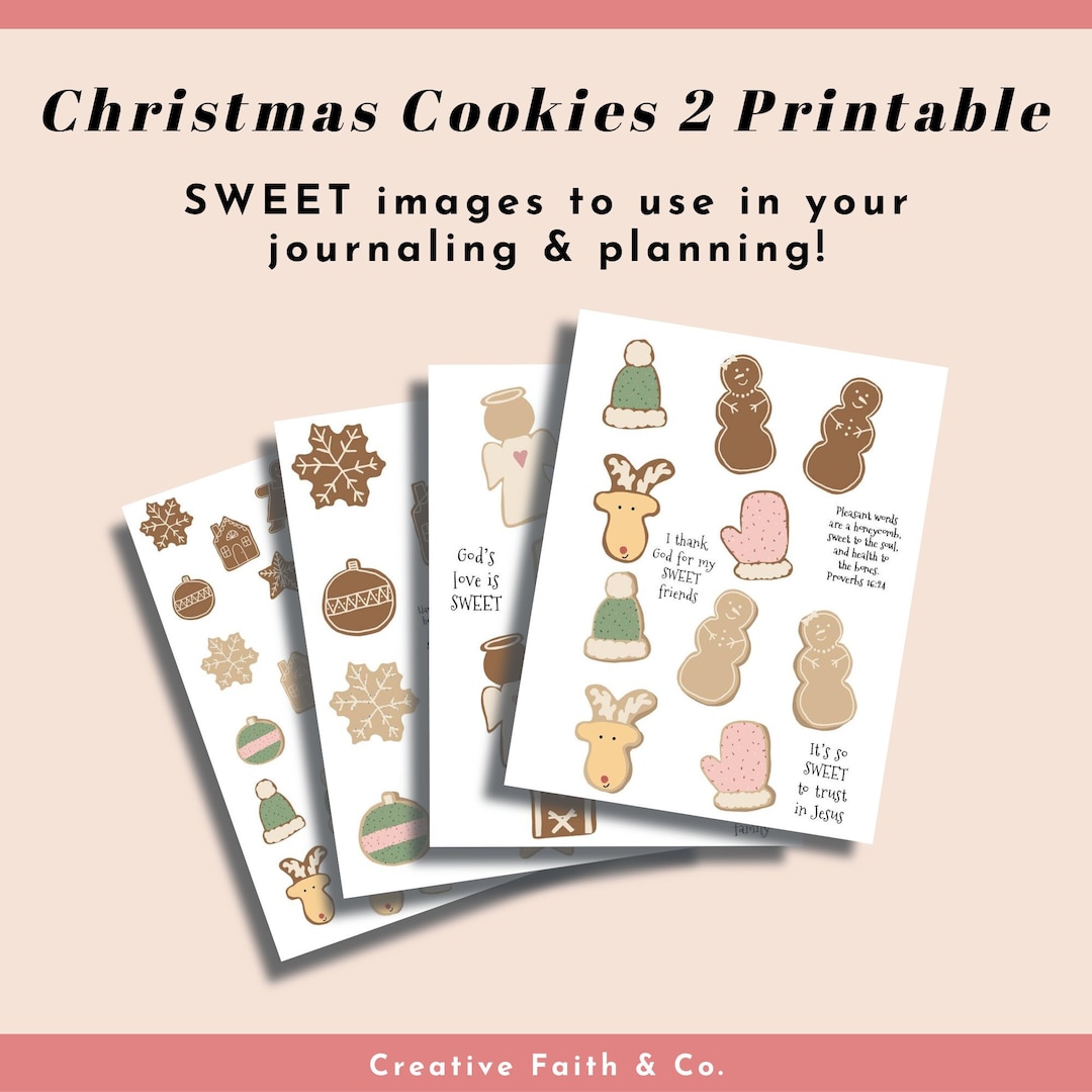 Christmas Cookies 2 - Bible Journaling Printable (creative Faith ...