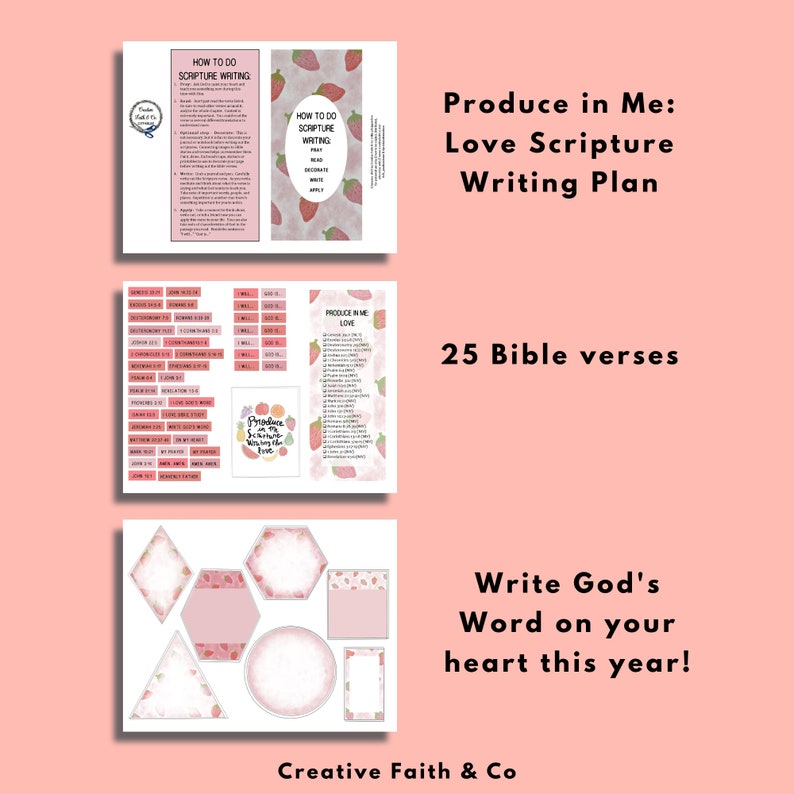 Scripture Writing Plan Fruit of the Spirit: LOVE Bible - Etsy